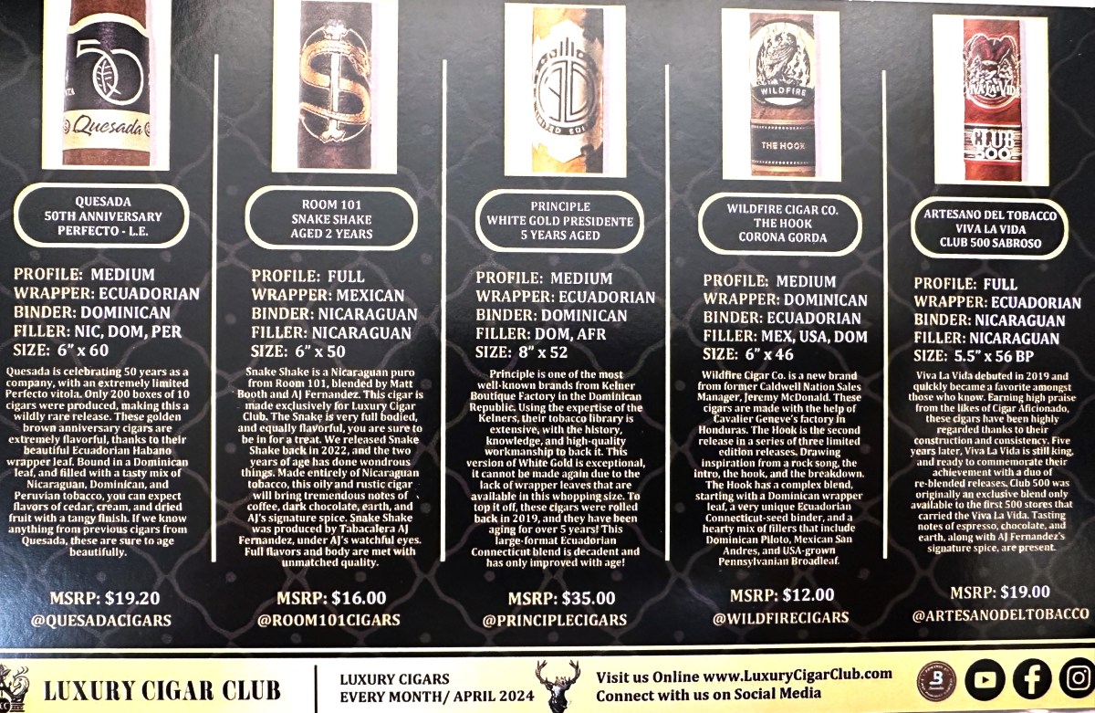 Stunning Bloody Tuesday ~ Luxury Cigar Club ~ Palladium Subscription ...